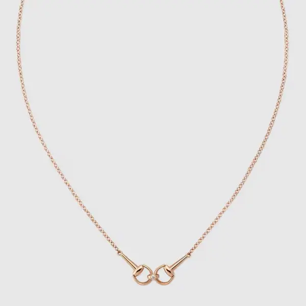 Gucci Horsebit Diamond 18k Chain Necklace
