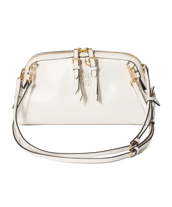 Miu Miu Caprice Leather Clutch - White