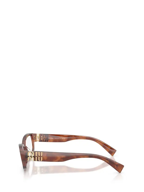 Miu Miu Geometric Frame Eyeglasses - Brown