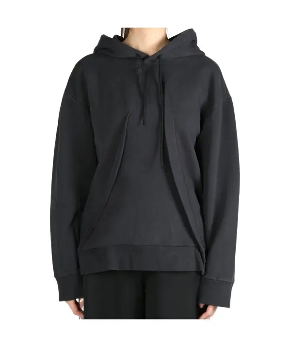 MAISON MARGIELA Drawstring Hoodie With Asymmetrical Pleats