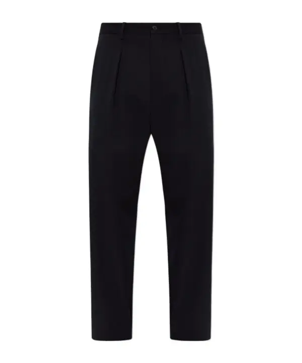 Giorgio Armani Single-pleated Stretch Trousers - Black