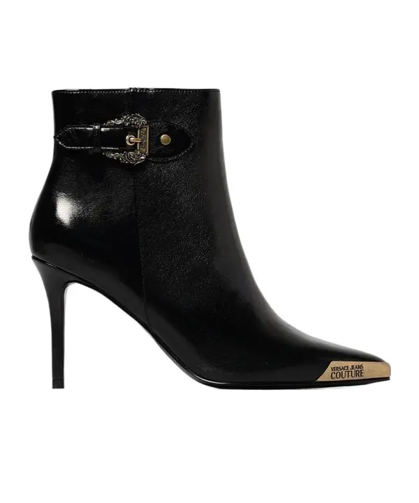 Versace 90mm Scarlett Buckle-detail Ankle Boots - Black