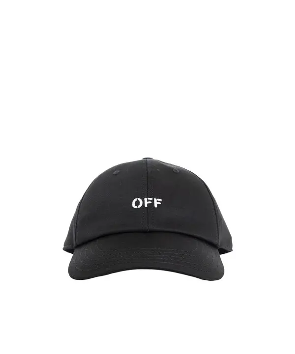 Off-White Logo Embroidered Baseball Cap - Black