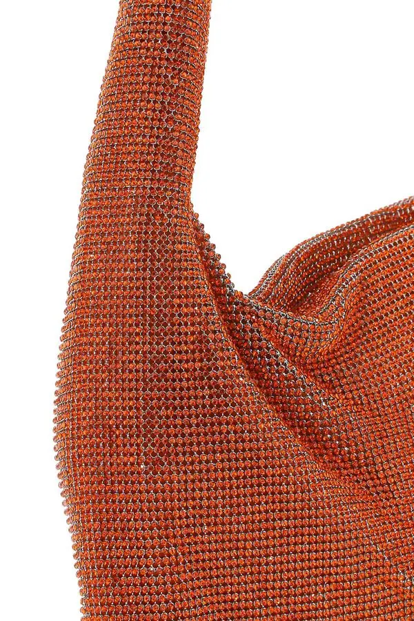 Kara Embellished Mesh Tote Bag - Red
