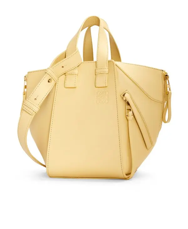 Loewe Compact Hammock Bag In Classic Calfskin - Nude