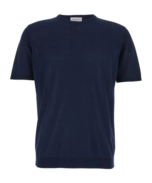 ROBERTO COLLINA Ribbed Trim Crewneck T-shirt - Black