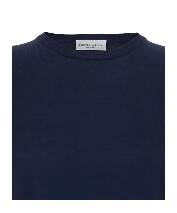 ROBERTO COLLINA Ribbed Trim Crewneck T-shirt - Black