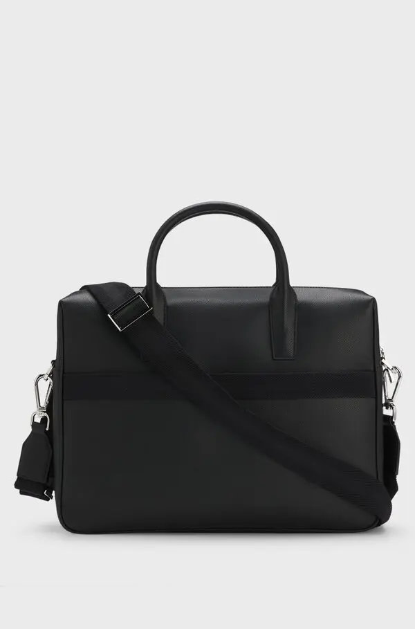 Hugo Boss Leather Laptop Bag With Double Handles