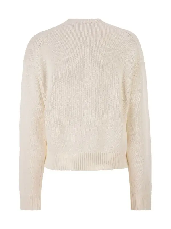 Polo Ralph Lauren Intarsia Logo Knit Sweater - White