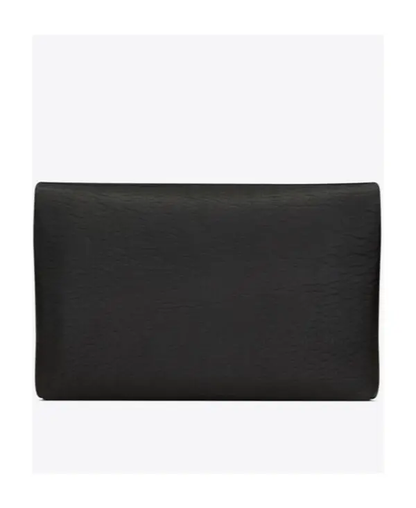 Saint Laurent Cassandre Envelope Large Clutch Bag - Black