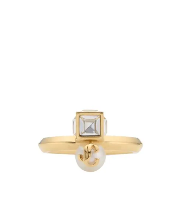 JIMMY CHOO Jc Cube Ring - Gold/white/crystal