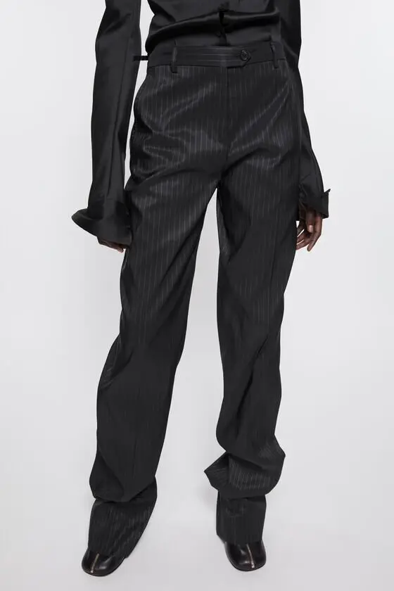 Acne Studios Pinstriped Loose Fit Trousers
