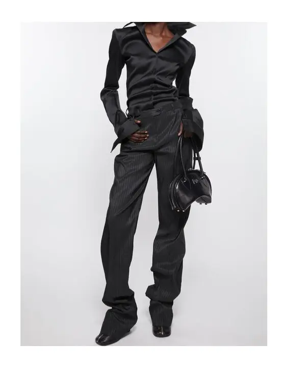 Acne Studios Pinstriped Loose Fit Trousers