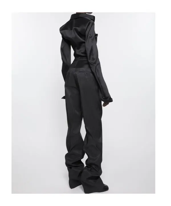 Acne Studios Pinstriped Loose Fit Trousers