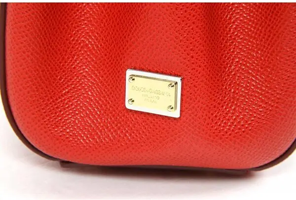 Dolce & Gabbana Top Handle Handbag With Logo Detail - Red