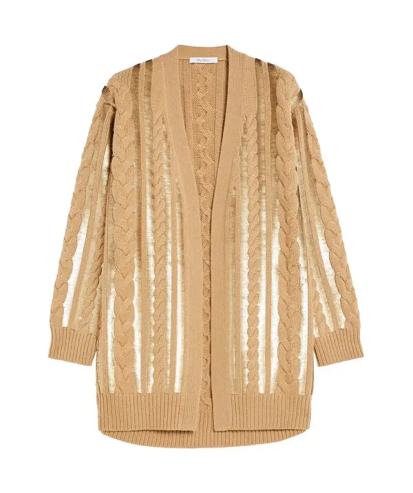 Max Mara Wool & Cashmere Twisted Knit Cardigan