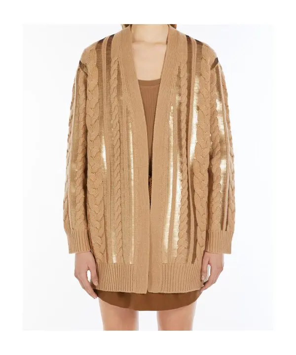 Max Mara Wool & Cashmere Twisted Knit Cardigan