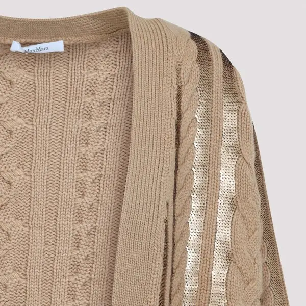Max Mara Wool & Cashmere Twisted Knit Cardigan
