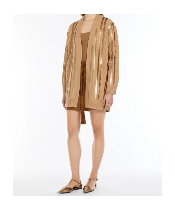 Max Mara Wool & Cashmere Twisted Knit Cardigan