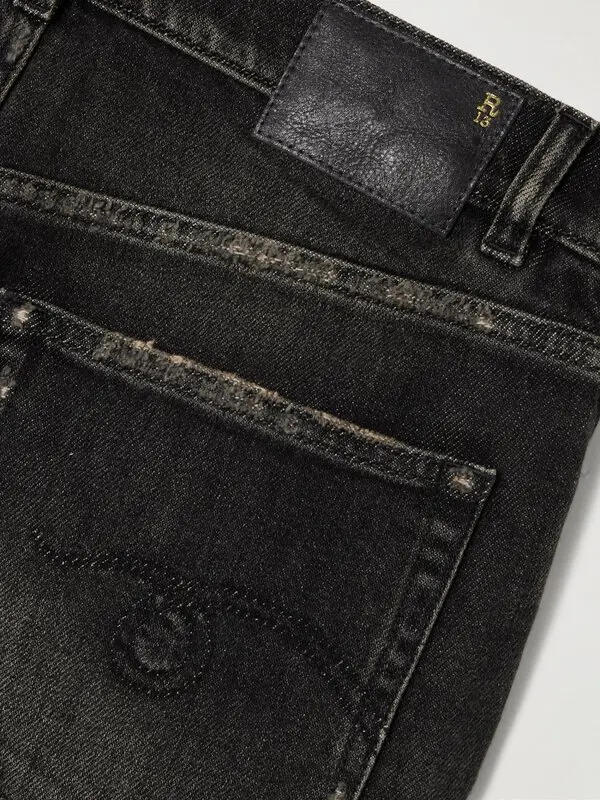 R13 Boyfriend Straight-leg Distressed Jeans