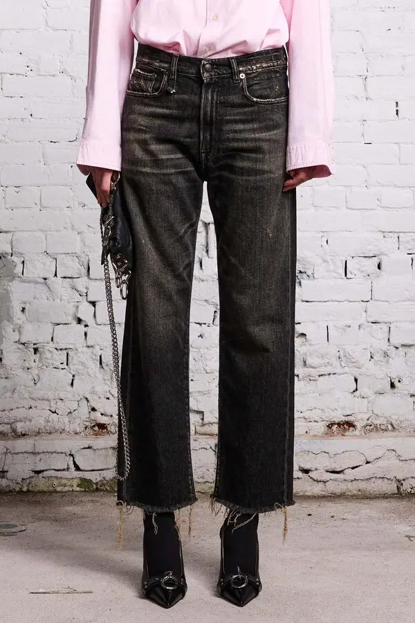 R13 Boyfriend Straight-leg Distressed Jeans