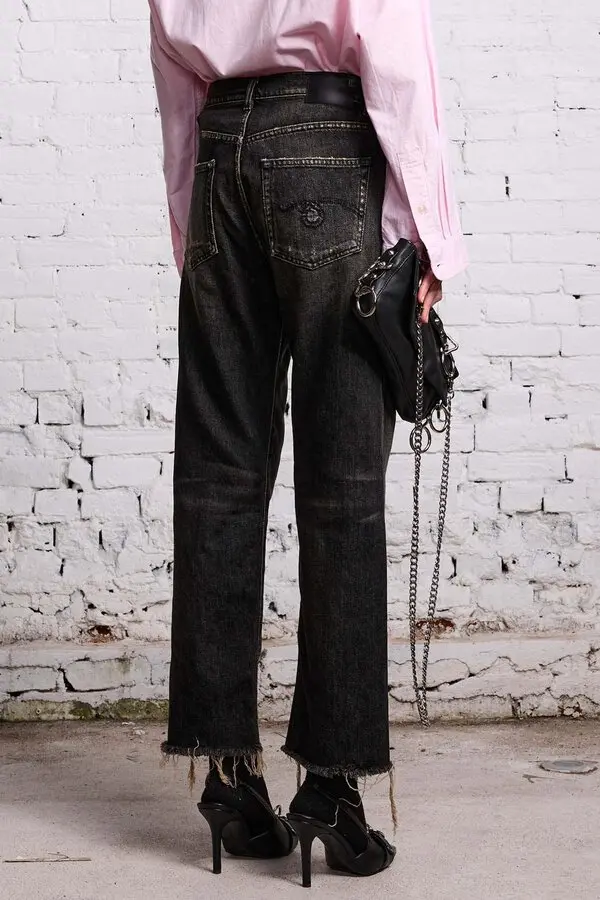 R13 Boyfriend Straight-leg Distressed Jeans
