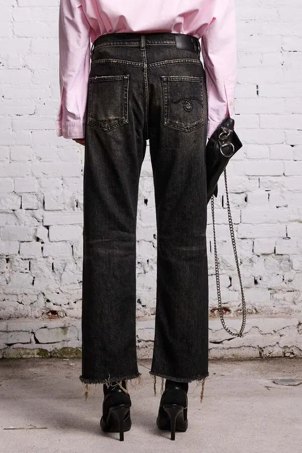 R13 Boyfriend Straight-leg Distressed Jeans