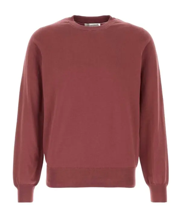 Brunello Cucinelli Crew Neck Long Sleeve Sweater - Red