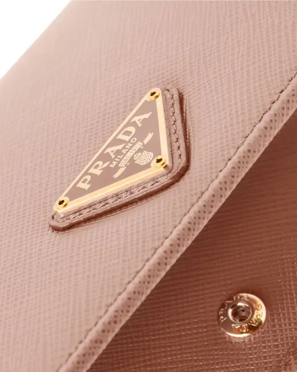 Prada Logo Plaque Small Wallet