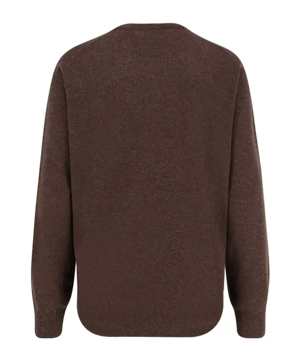 Brunello Cucinelli Long Sleeve Ribbed Hem Sweater - Brown
