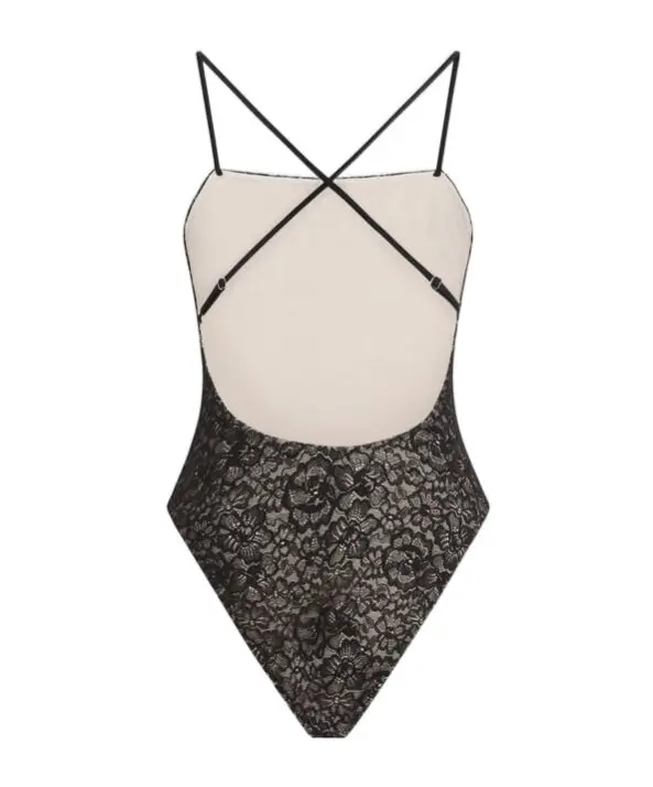 Dolce & Gabbana Lace One-piece Swimsuit - Black