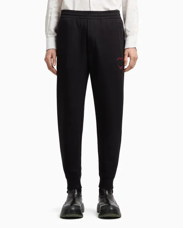 Emporio Armani Asv Valentines Day Capsule Collection Double-jersey Joggers
