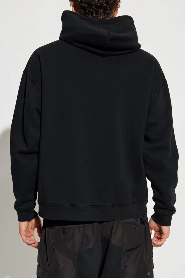 Dsquared2 Logo Printed Drawstring Hoodie - Black