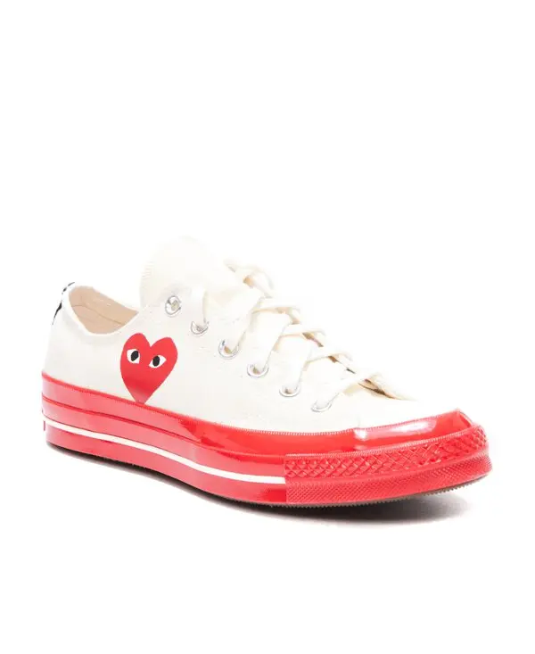 CONVERSE X COMME DES GARONS PLAY Chuck 70 Low-top Sneakers - Red