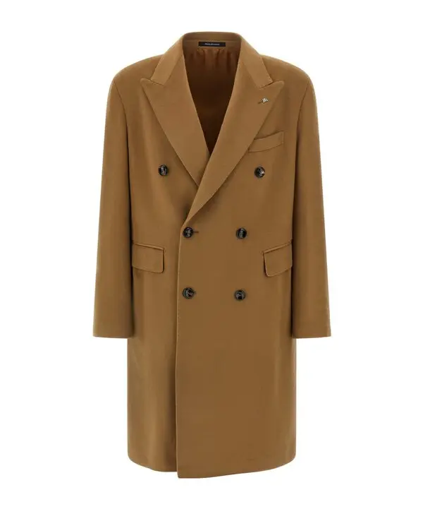 Tagliatore Mid Length Double Breasted Coat - Beige