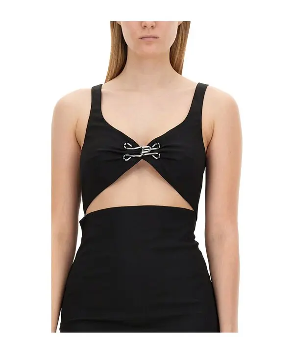 Moschino Sleeveless Cut-out Midi Dress