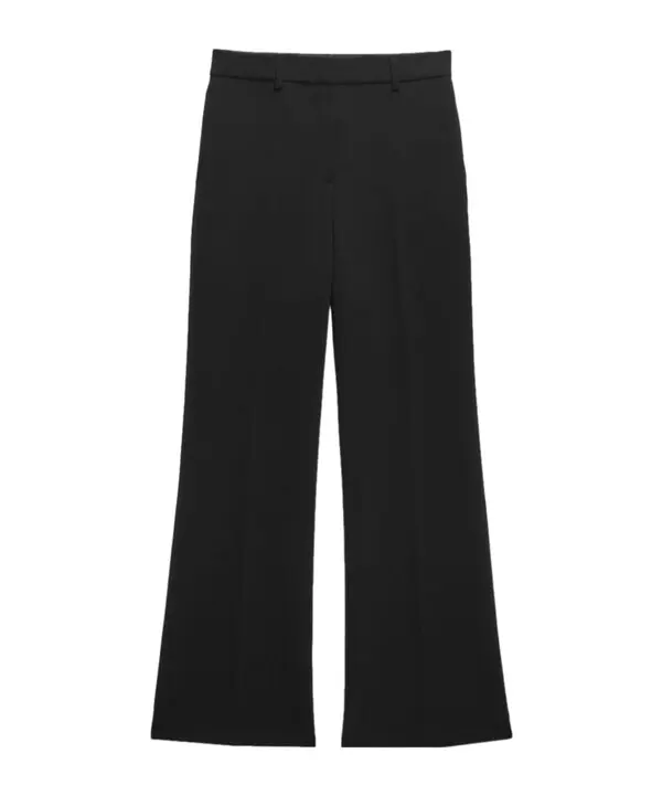 MSGM High-waisted Straight Leg Trousers - Black