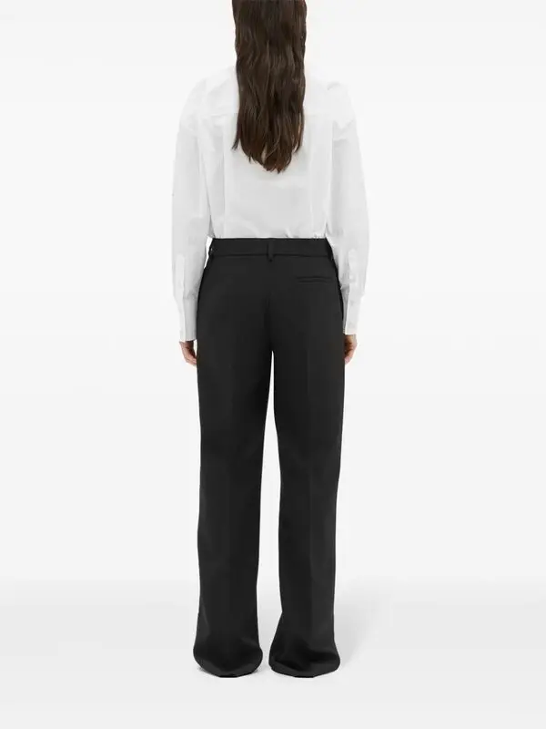 MSGM High-waisted Straight Leg Trousers - Black