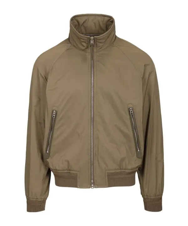 TOM FORD Long-sleeved Zip-up Jacket - Gray