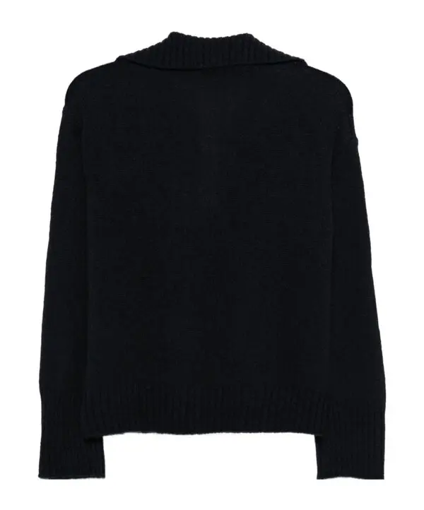 ROBERTO COLLINA Long-sleeved Ribbed Sweater - Black