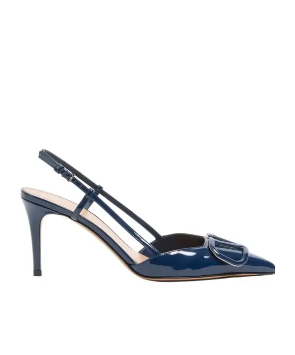 Valentino Garavani Vlogo Signature Slingback Pumps - Blue