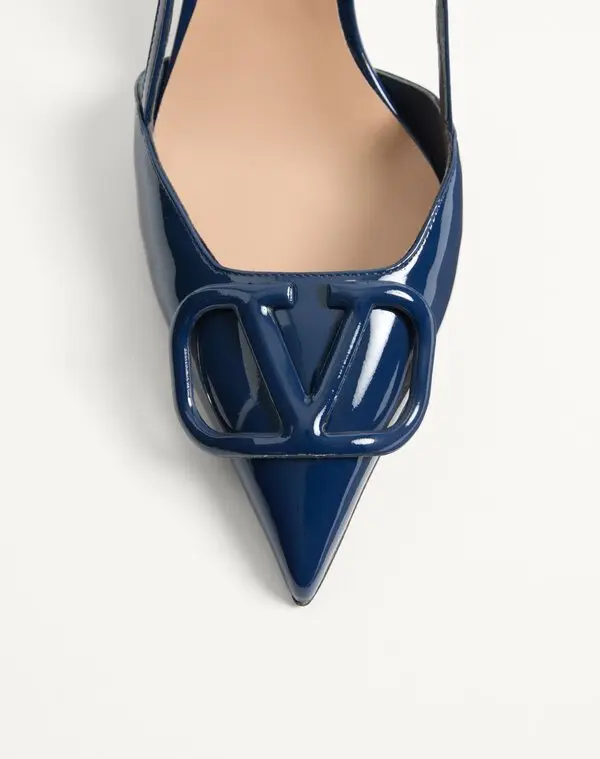 Valentino Garavani Vlogo Signature Slingback Pumps - Blue