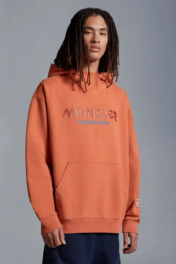 Moncler Logo Hoodie - Brown