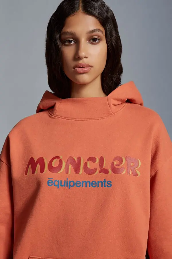 Moncler Logo Hoodie - Brown