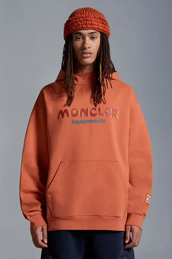 Moncler Logo Hoodie - Brown