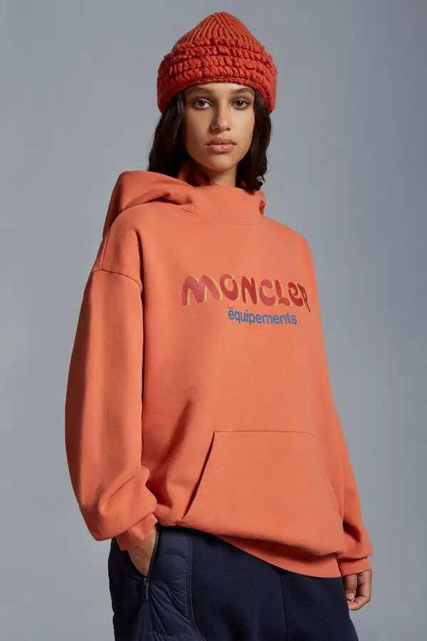 Moncler Logo Hoodie - Brown