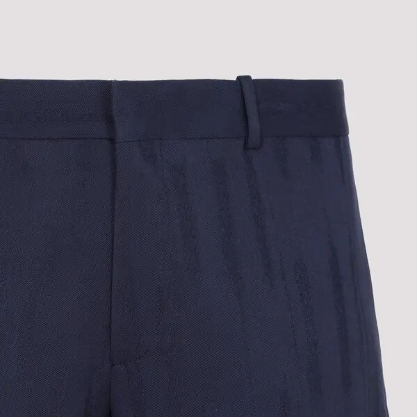 Off-White Mid-rise Straight Leg Trousers - Black