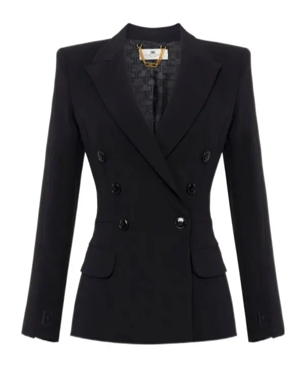 Elisabetta Franchi Satin Bands Crêpe Jacket