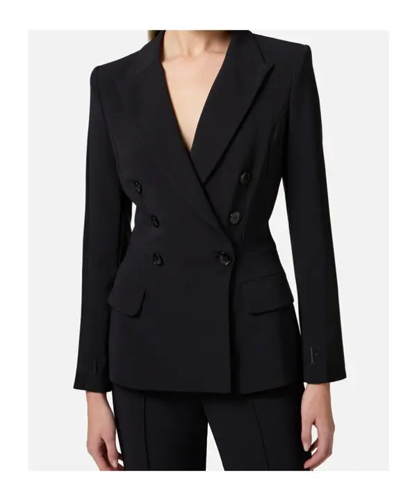 Elisabetta Franchi Satin Bands Crêpe Jacket