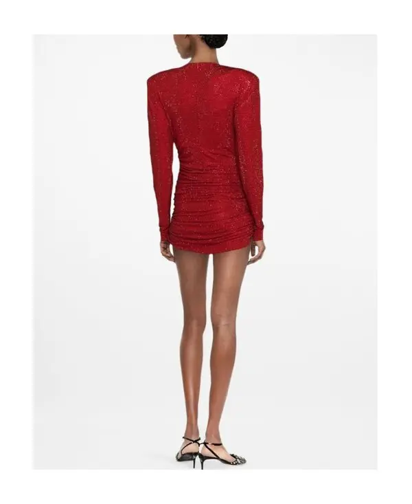 Alexandre Vauthier Crystal Embellished Mini Dress - Red